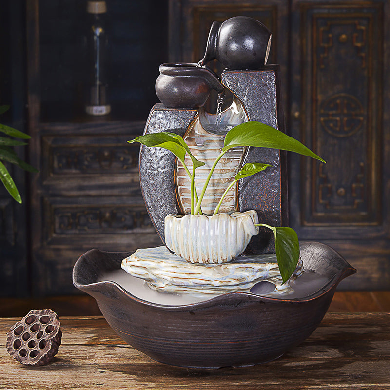 Indoor Tabletop Ceramic Waterfall – Lucky Incense